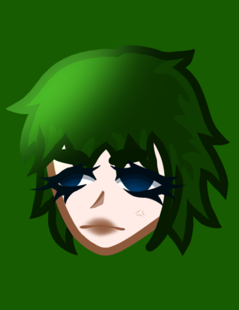 Green haired new art style - ibisPaint