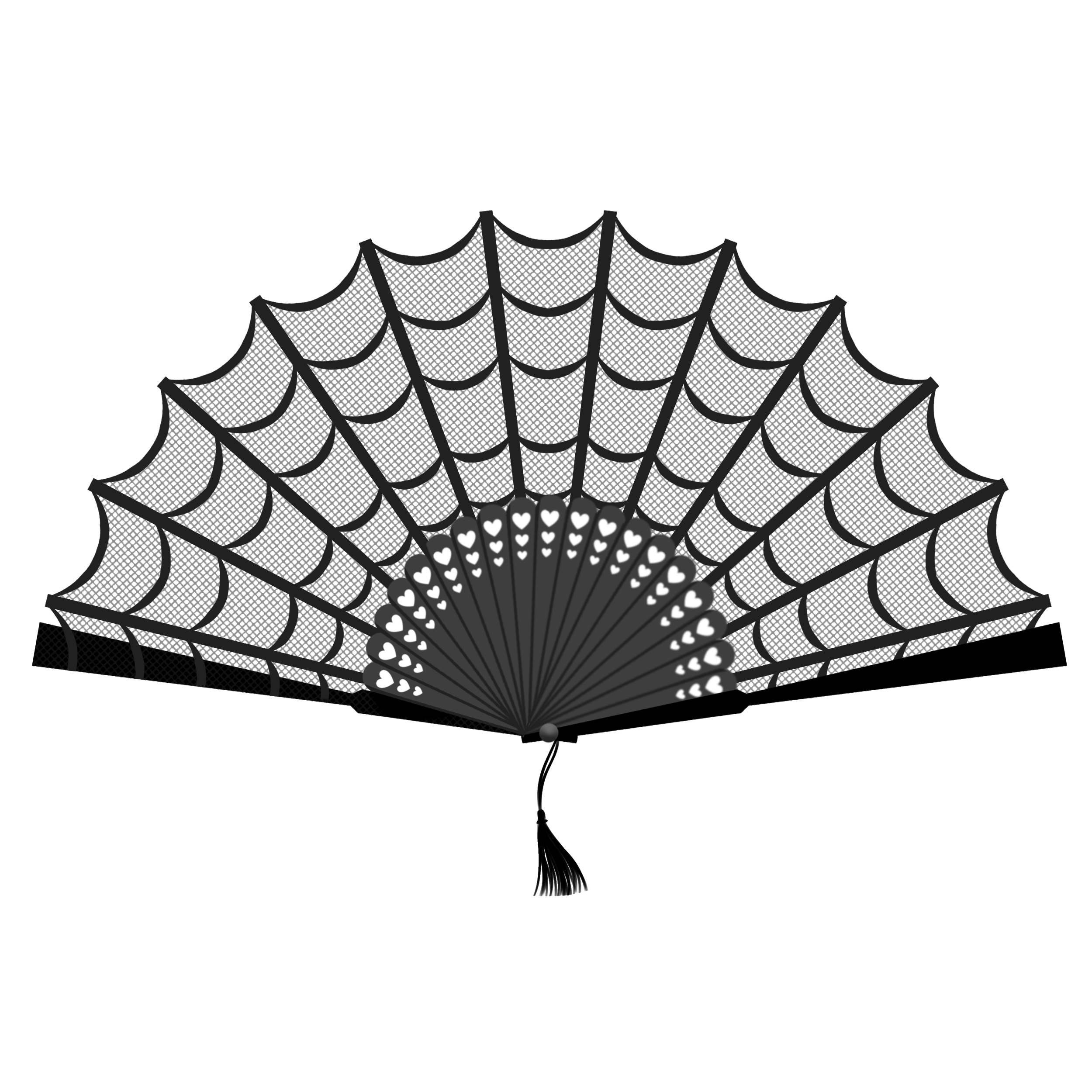 Spiderweb Handfan - ibisPaint