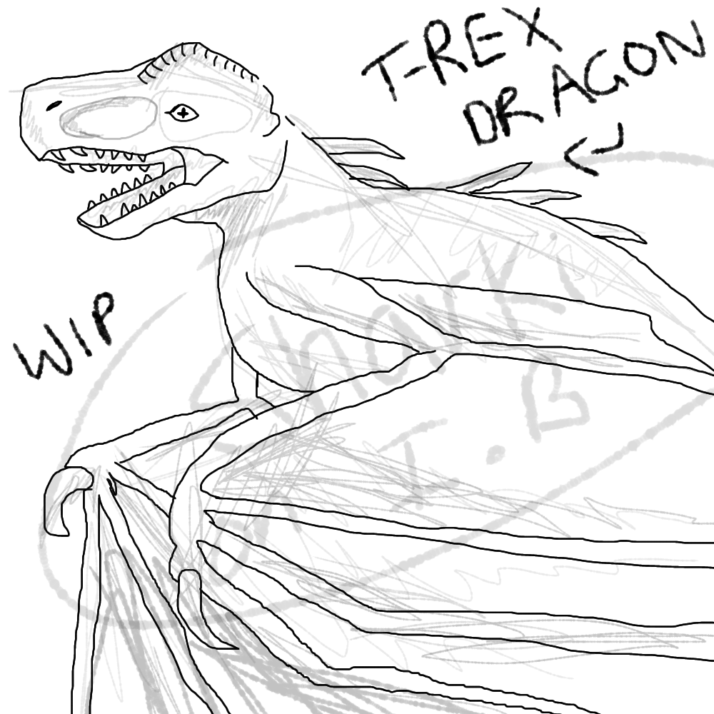 t-rex dragon - ibisPaint