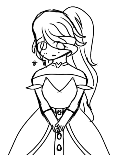 A Really Shy Princess Sketch - ibisPaint