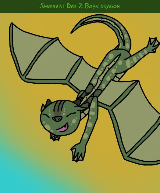 Smaugust Day 2 - Baby dragon - ibisPaint