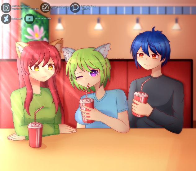 Nyan Neko Sugar Girls Screenshot Redraw - ibisPaint