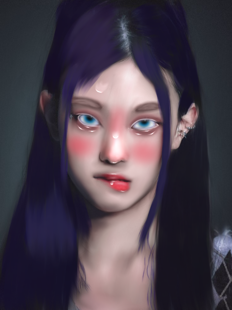 Haerin new jeans aquaretion manipulation - ibisPaint