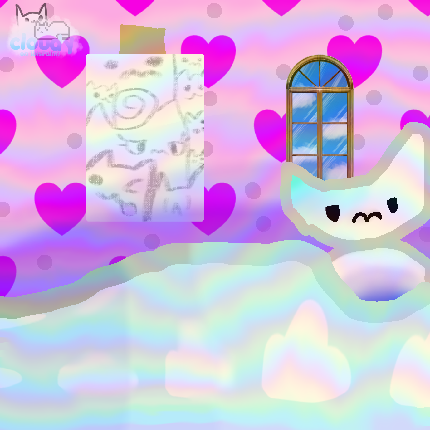 tired and sleepy cat. - ibisPaint