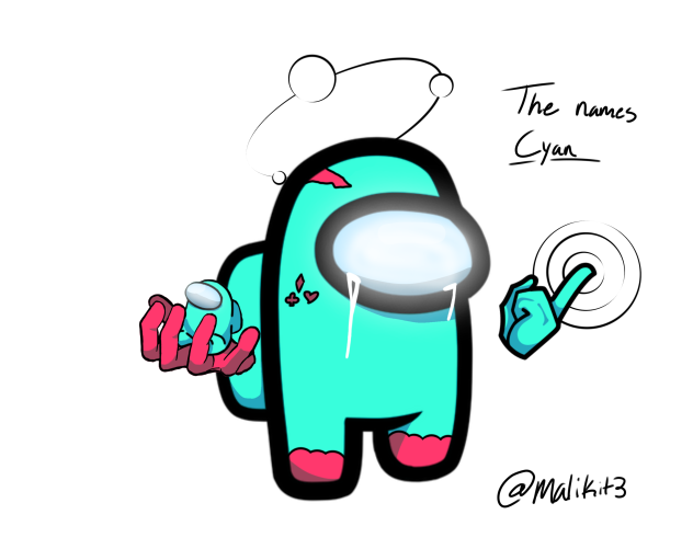 Cyan Among Us OC - ibisPaint