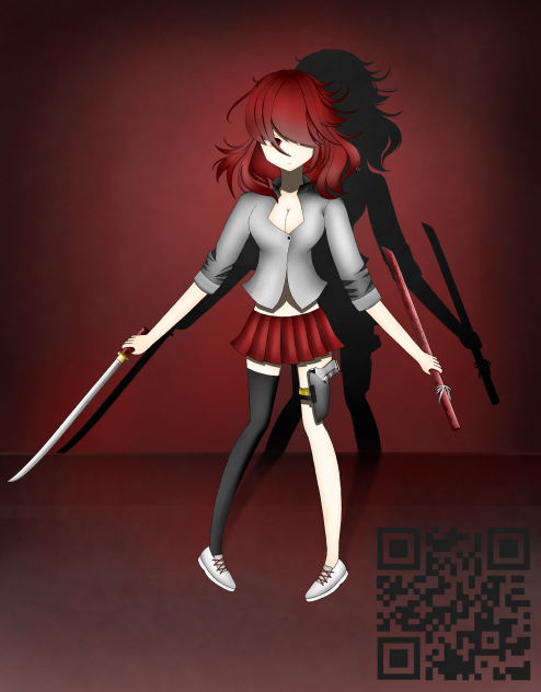 Red hair ,-, - ibisPaint