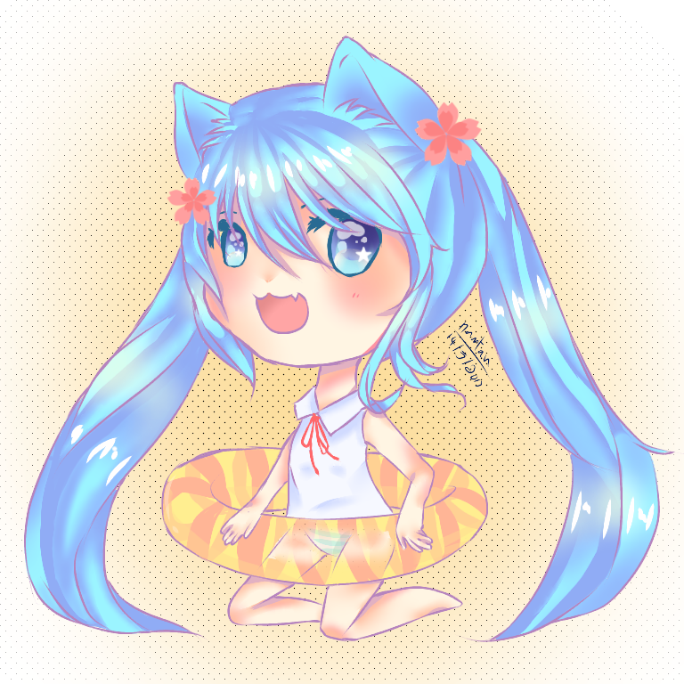 Miku at beach - ibisPaint