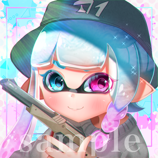 黒ZAPガール💕💙 - ibisPaint