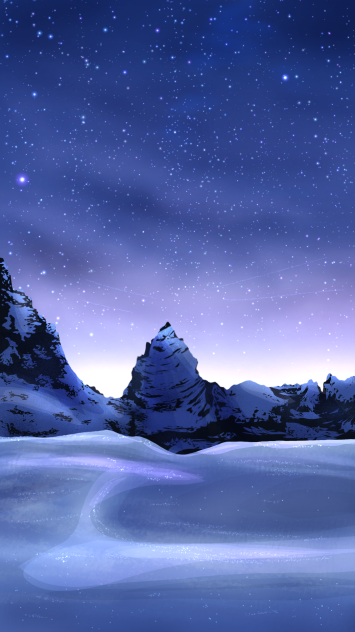 Snow mountains - ibisPaint