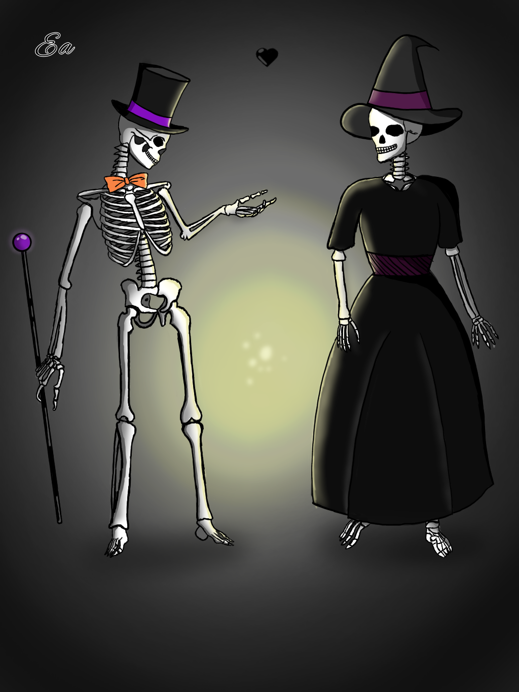 Skeletons in love - ibisPaint