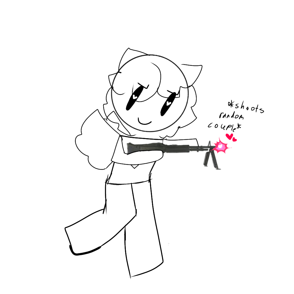 what if cupid used a machine gun - ibisPaint