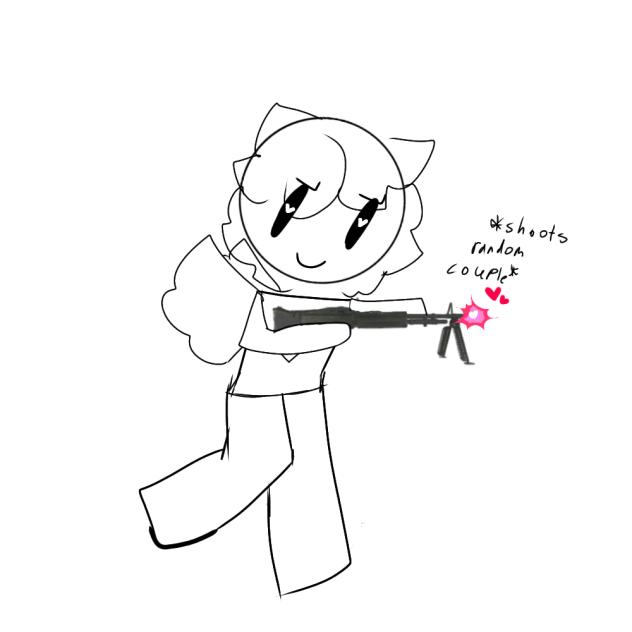 what if cupid used a machine gun - ibisPaint