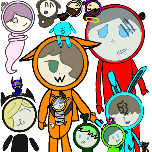 The Among Us family - ibisPaint