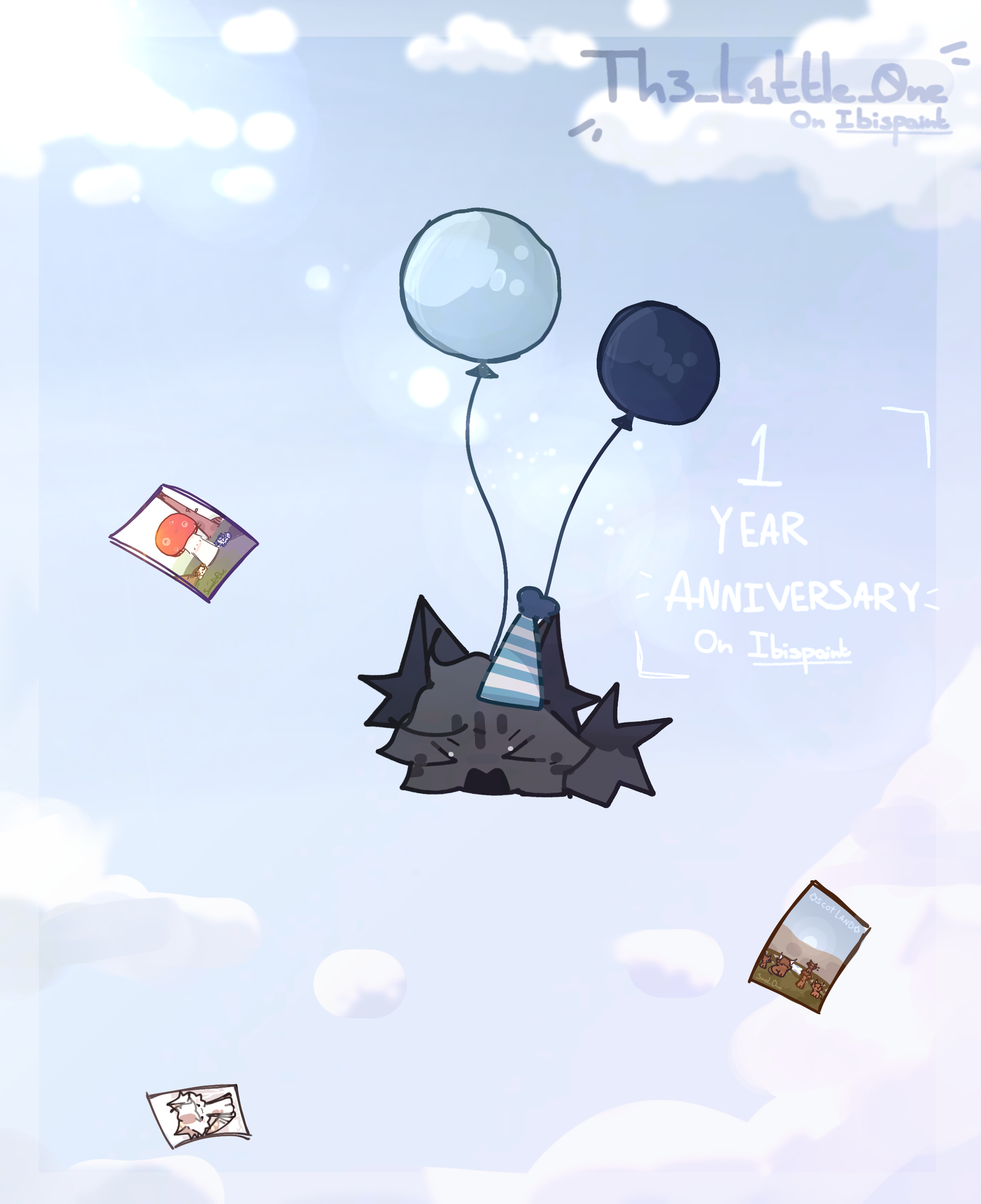 𝙵𝚕𝚘𝚊𝚝𝚒𝚗𝚐.. - 1 Year Ibis Anniversary - ibisPaint