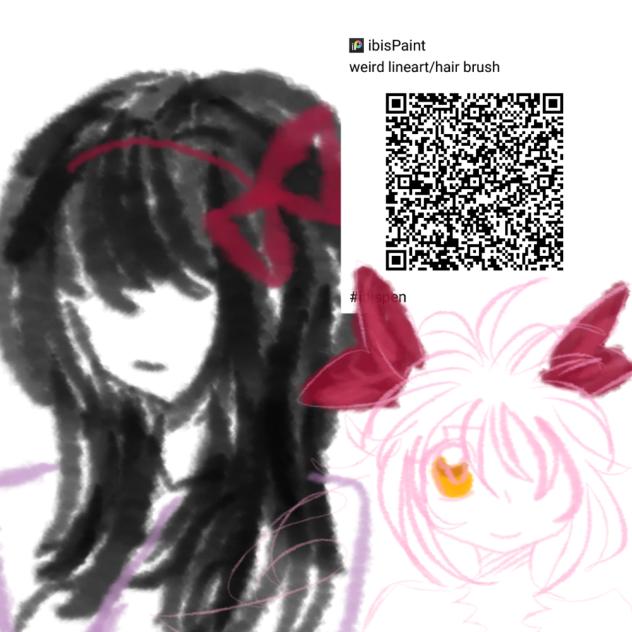 weird lineart hair brush - ibisPaint