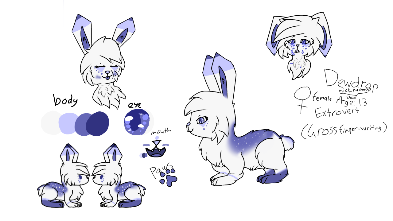 Dewdrop reference sheet timelapse - ibisPaint