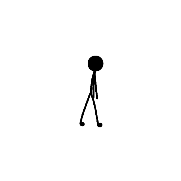 Sad Walk Stick Figure - ibisPaint