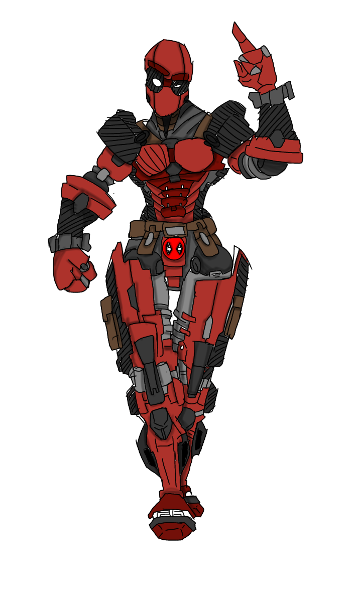 Deadpool Mech coloured - ibisPaint