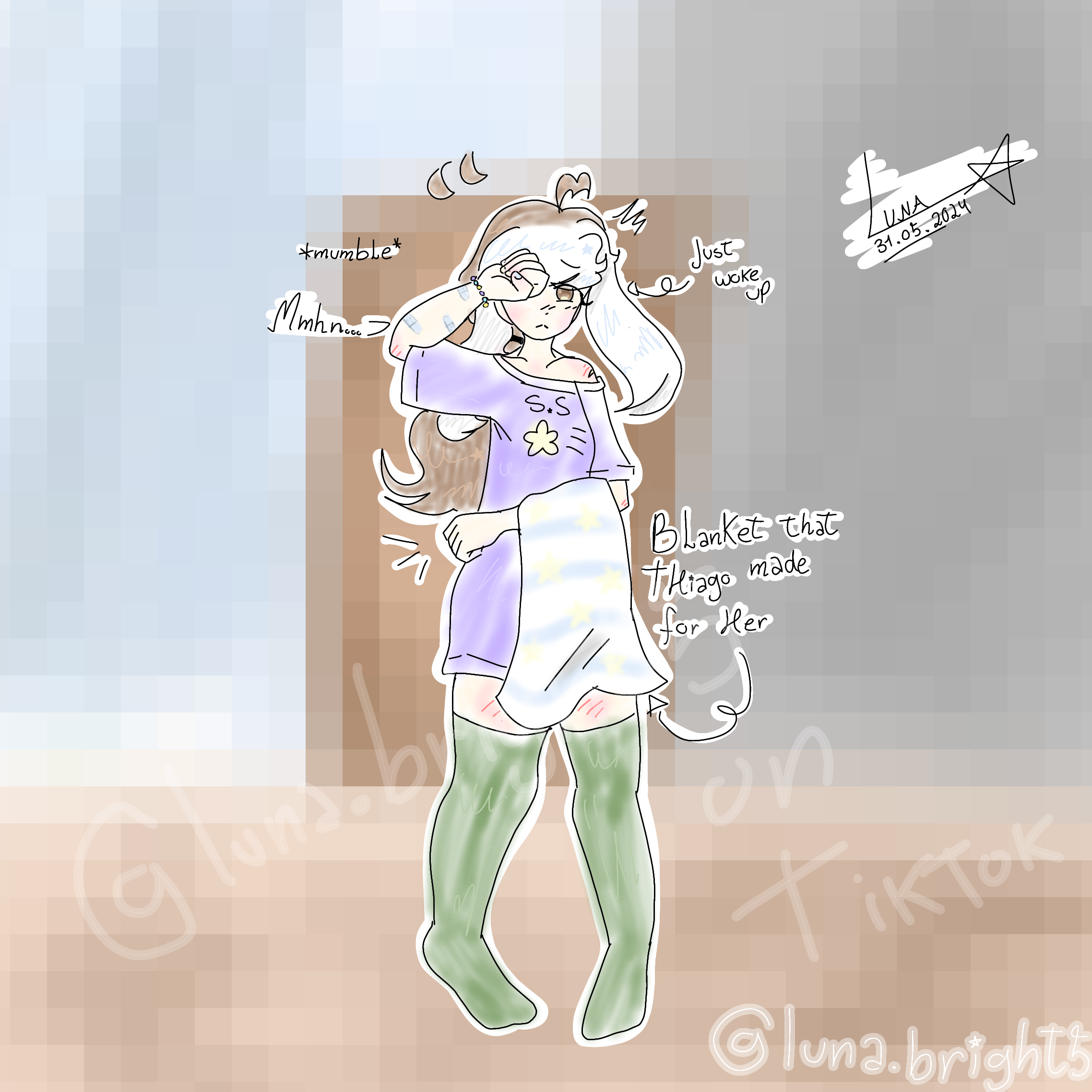 Lulu when she just woke up! - ibisPaint