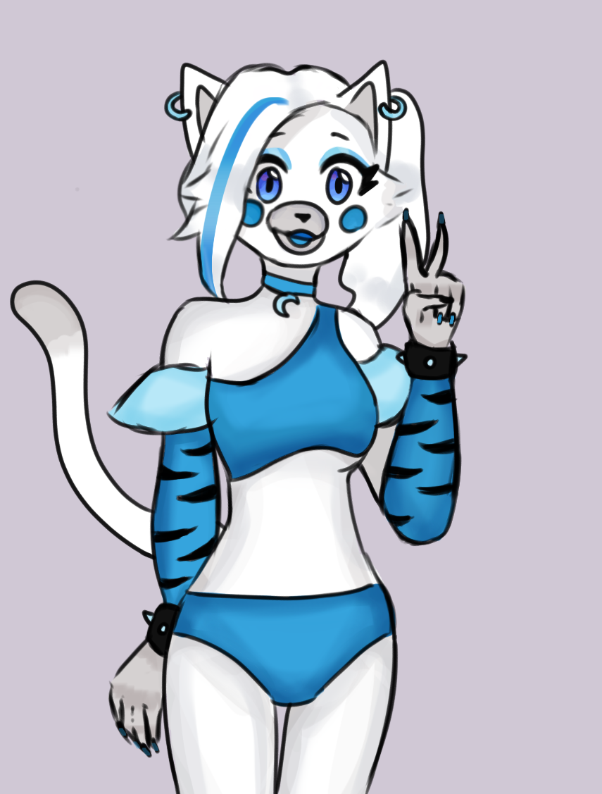 Fan Art of Robo Kitty Kiti's OC Moon! - ibisPaint