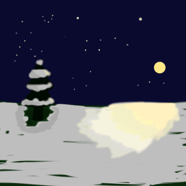 Snow night - ibisPaint