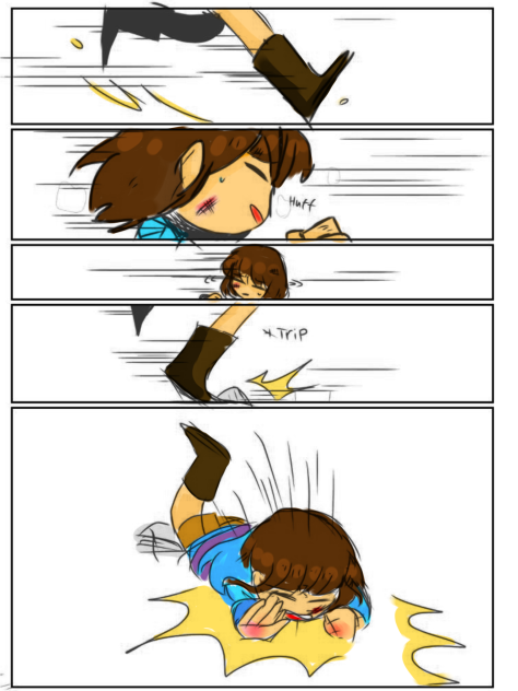 frisk is running somewhere Comic Collab - ibisPaint