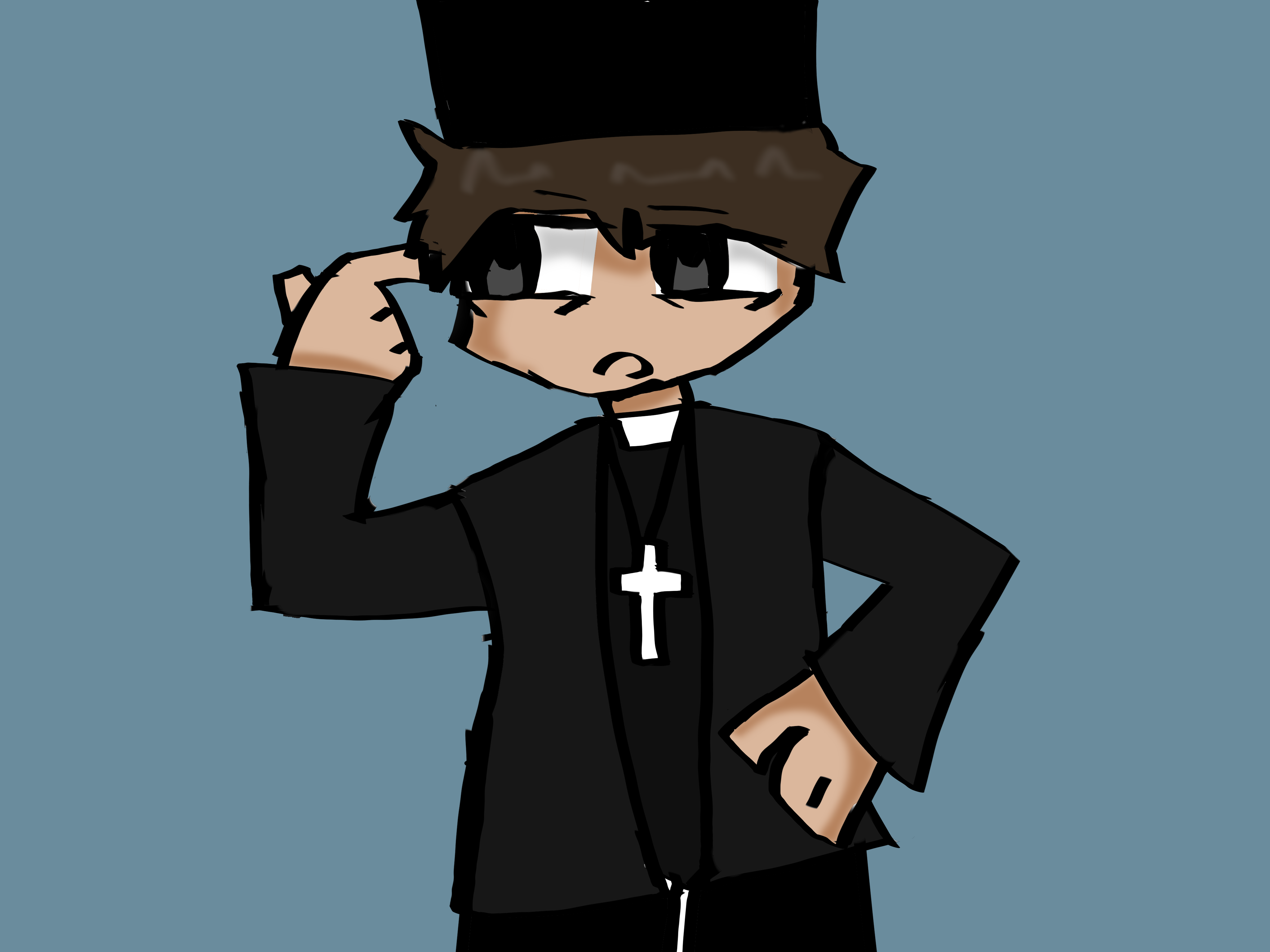 Spilled noodles favorite priest - ibisPaint