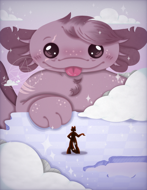 Giant Axolotl God - ibisPaint