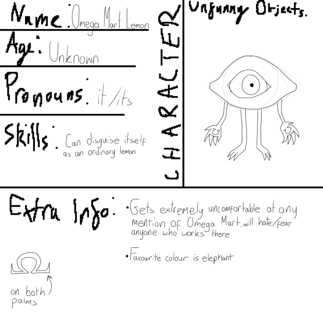 Unfunny Objects character sheet - ibisPaint