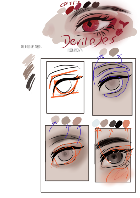 Tutorial Devil eyes - ibisPaint