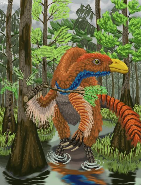 Deinocheirus in a Swamp - ibisPaint