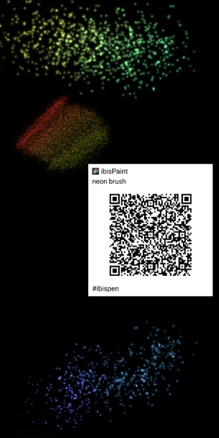 brush qr code (neon) - ibisPaint