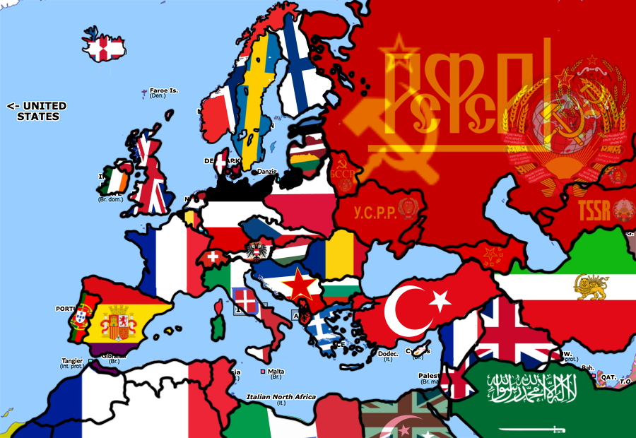 Map of Europe (1933) - ibisPaint