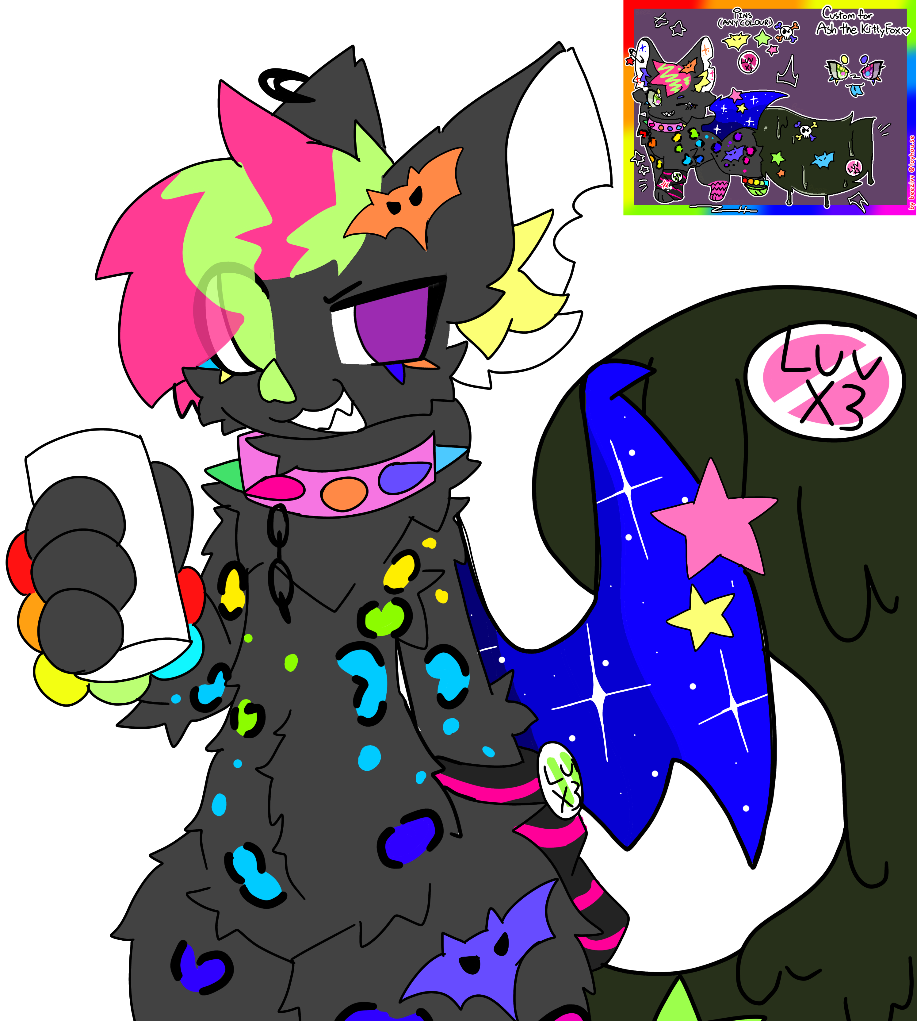WIP on bat kitty - ibisPaint