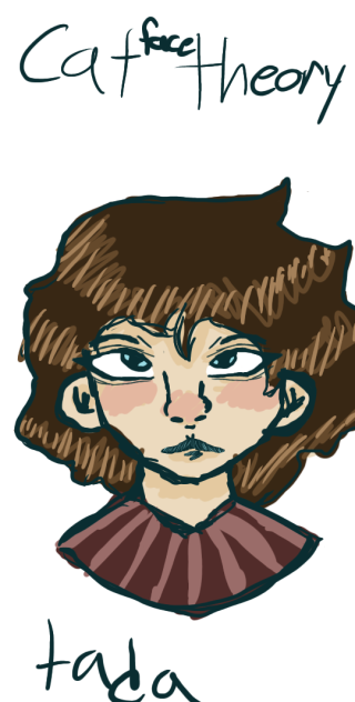 cat face theory colored - ibisPaint