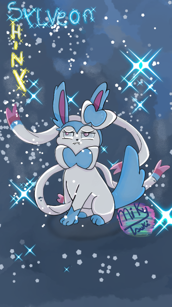 sylveon shiny enojado - ibisPaint