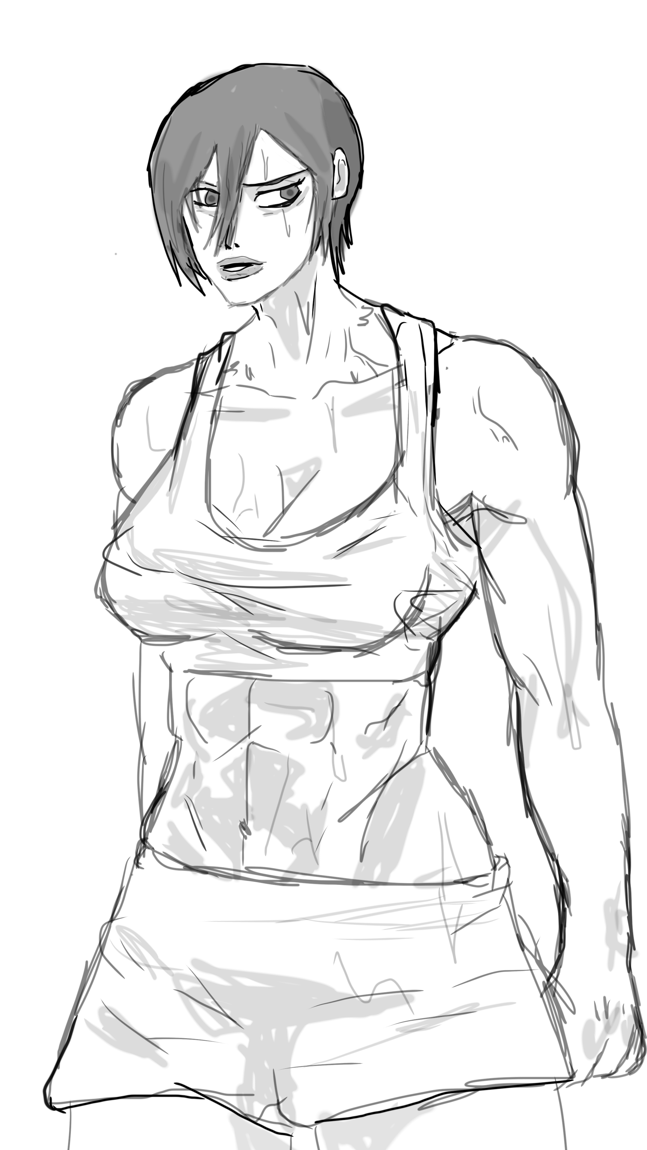 Buff mikasa sketch - ibisPaint