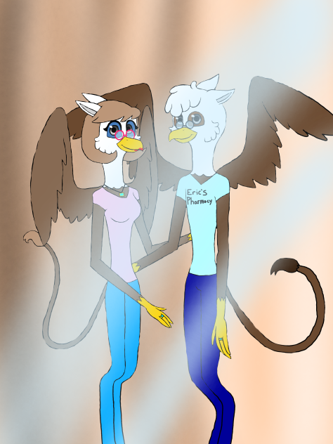 Married griffin couples - ibisPaint