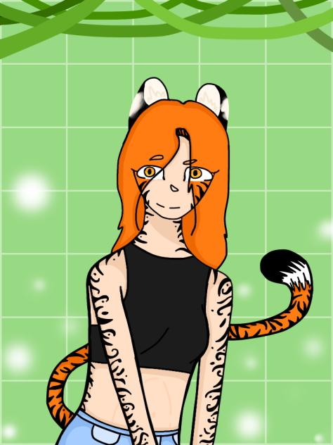 Girl-tiger🍃 - ibisPaint