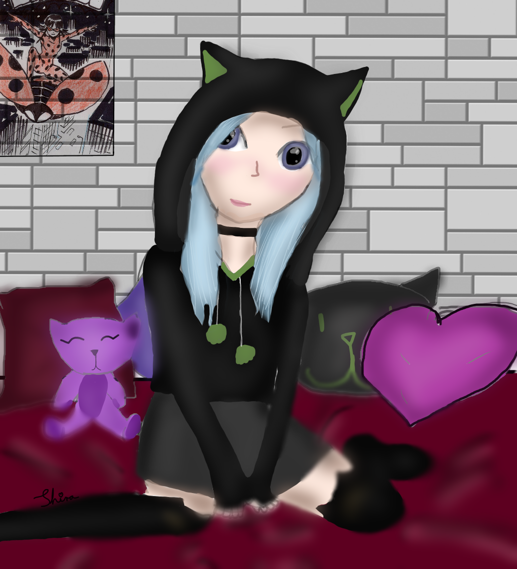 Kitty cat fangirl - ibisPaint