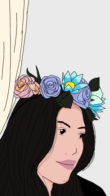 me and my flower crown - ibisPaint