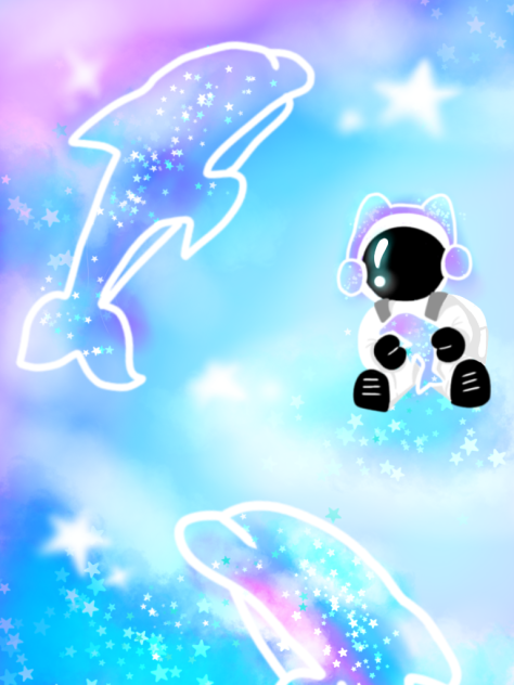 little astronaut in beautiful - ibisPaint