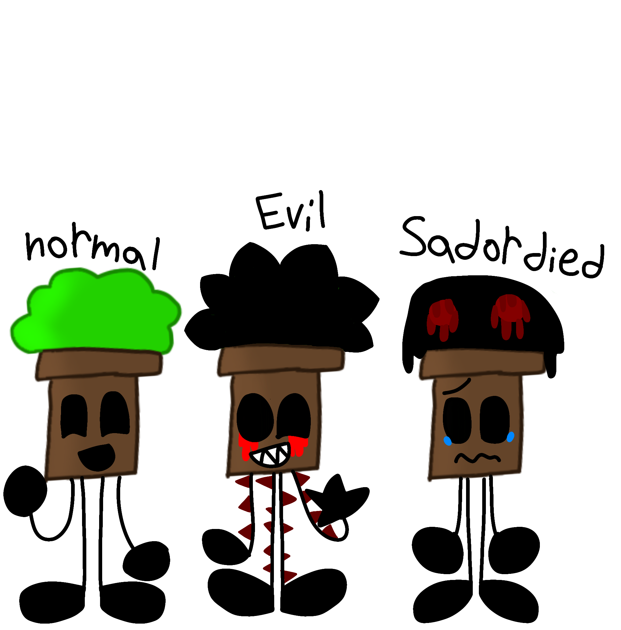 Versions of plant pot - ibisPaint