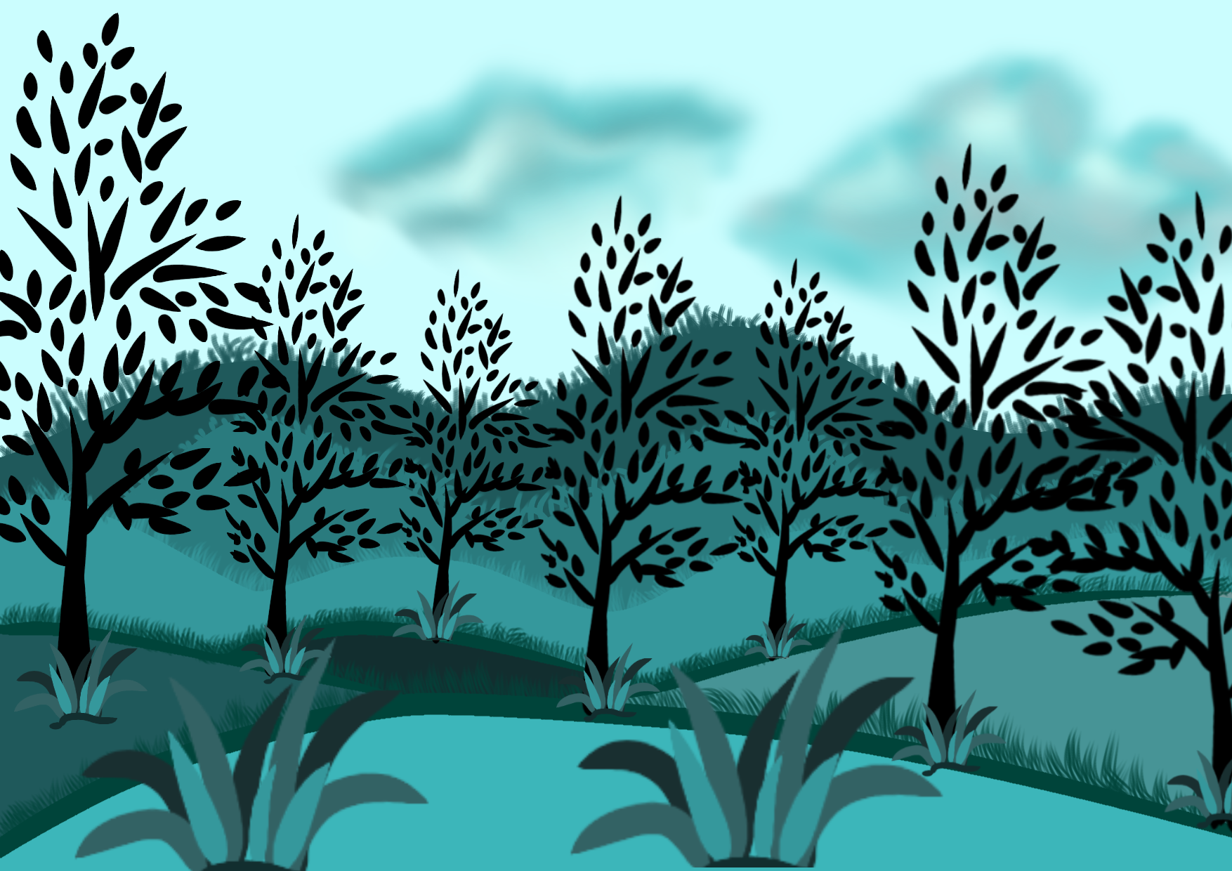 illustration flat drawing Tosca - ibisPaint