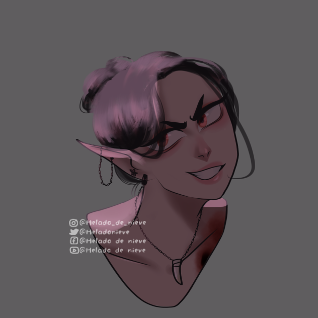 3. Dark elf arcanist - ibisPaint