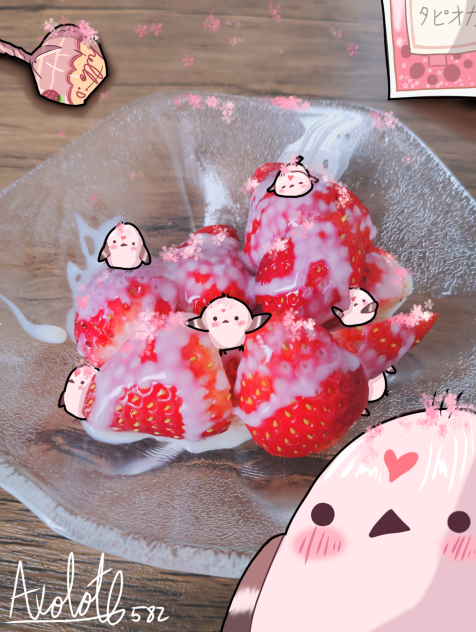 a very normal strawberries - ibisPaint