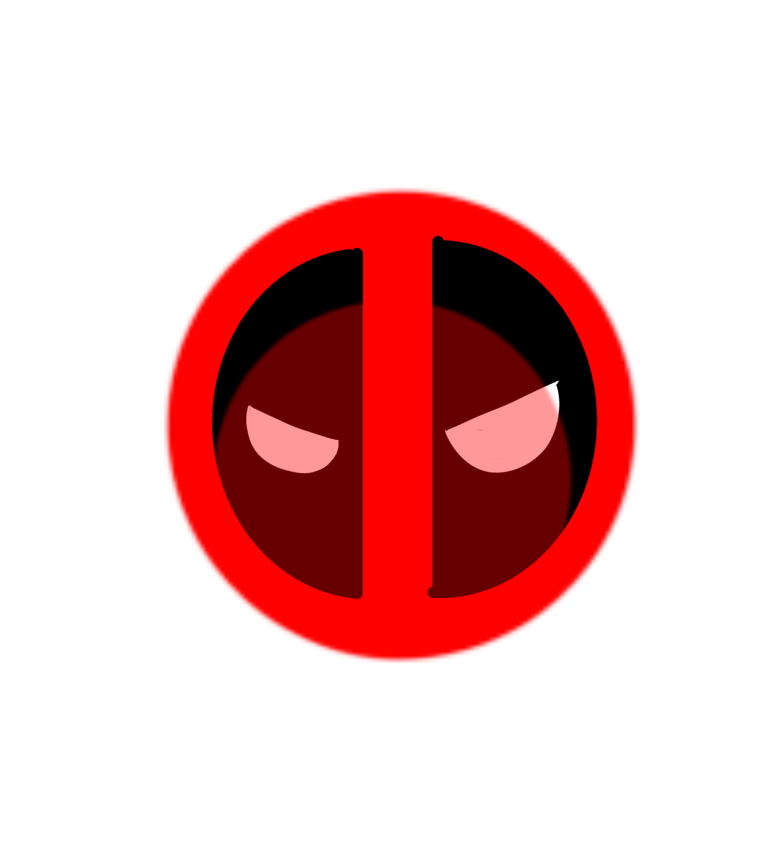 how to draw Deadpool logo - ibisPaint