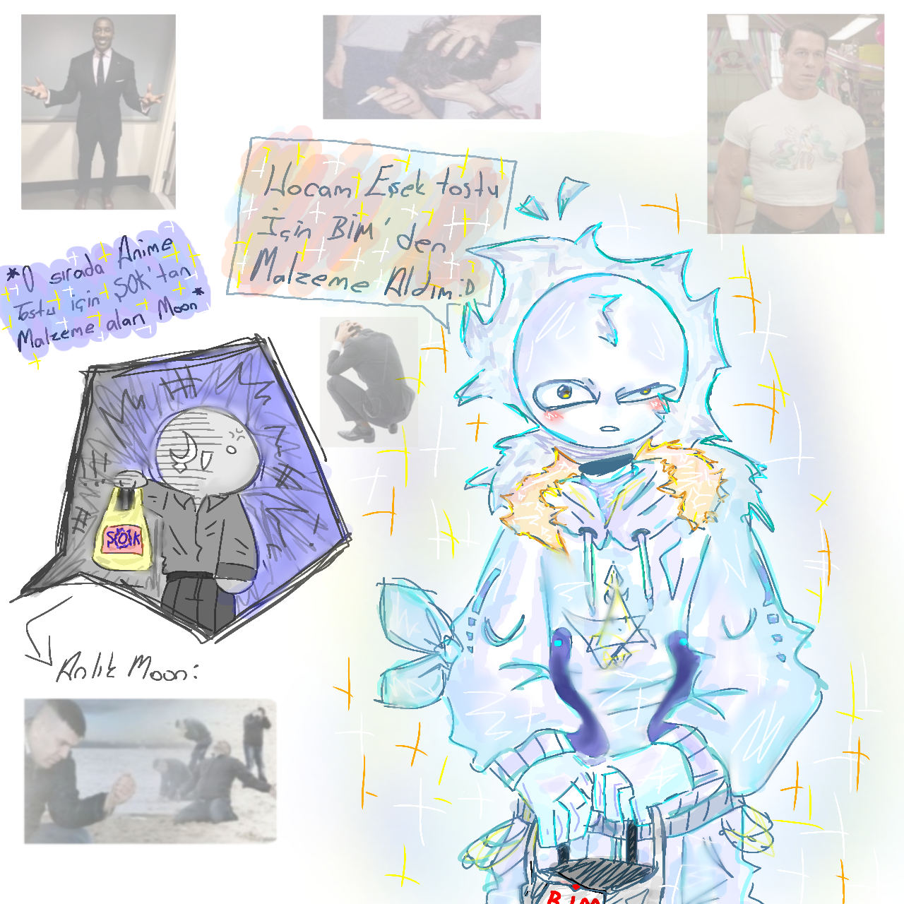 Ama Moon Anime tostu yapacaktı - ibisPaint