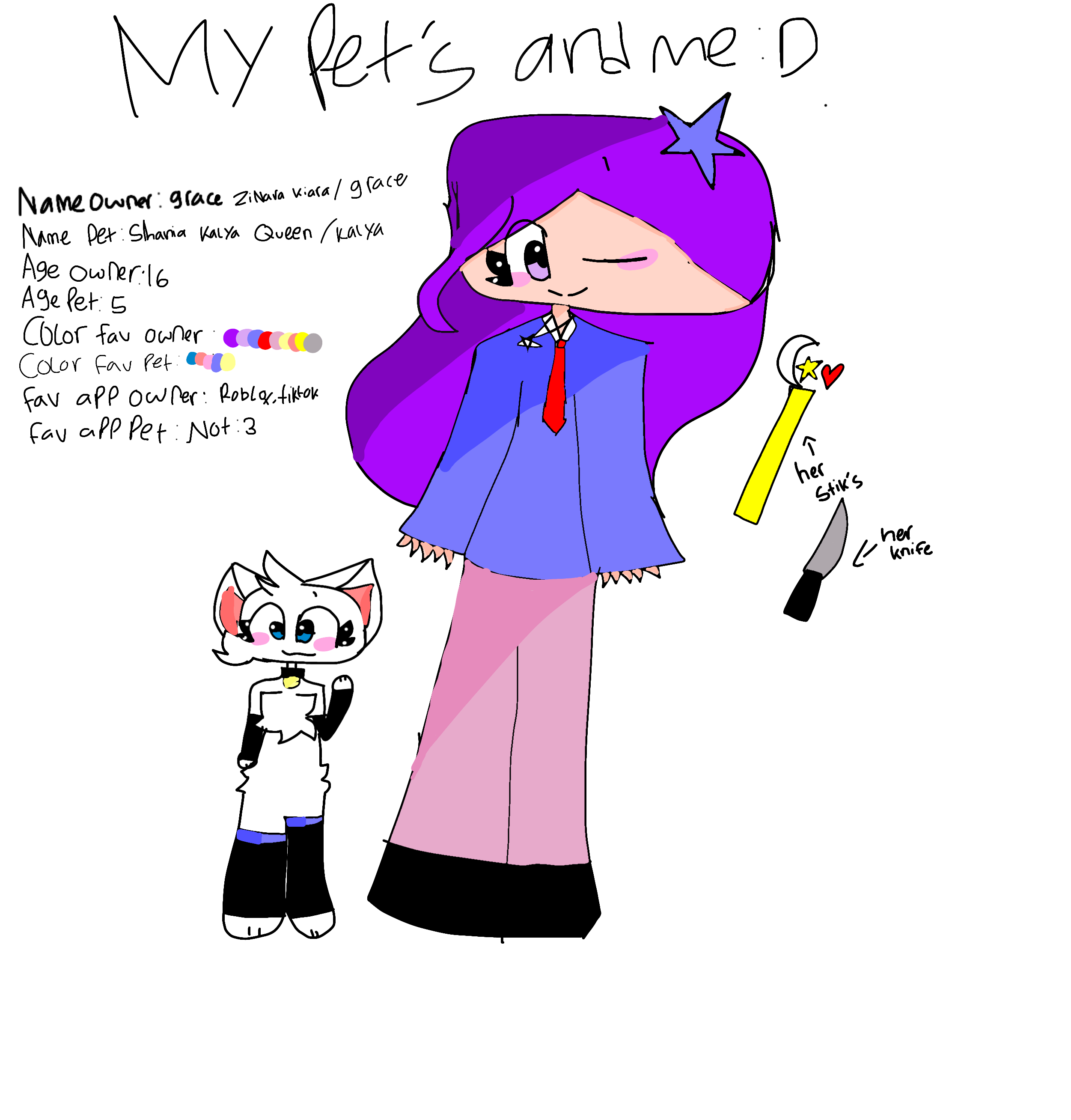 My pet and me or my oc - ibisPaint