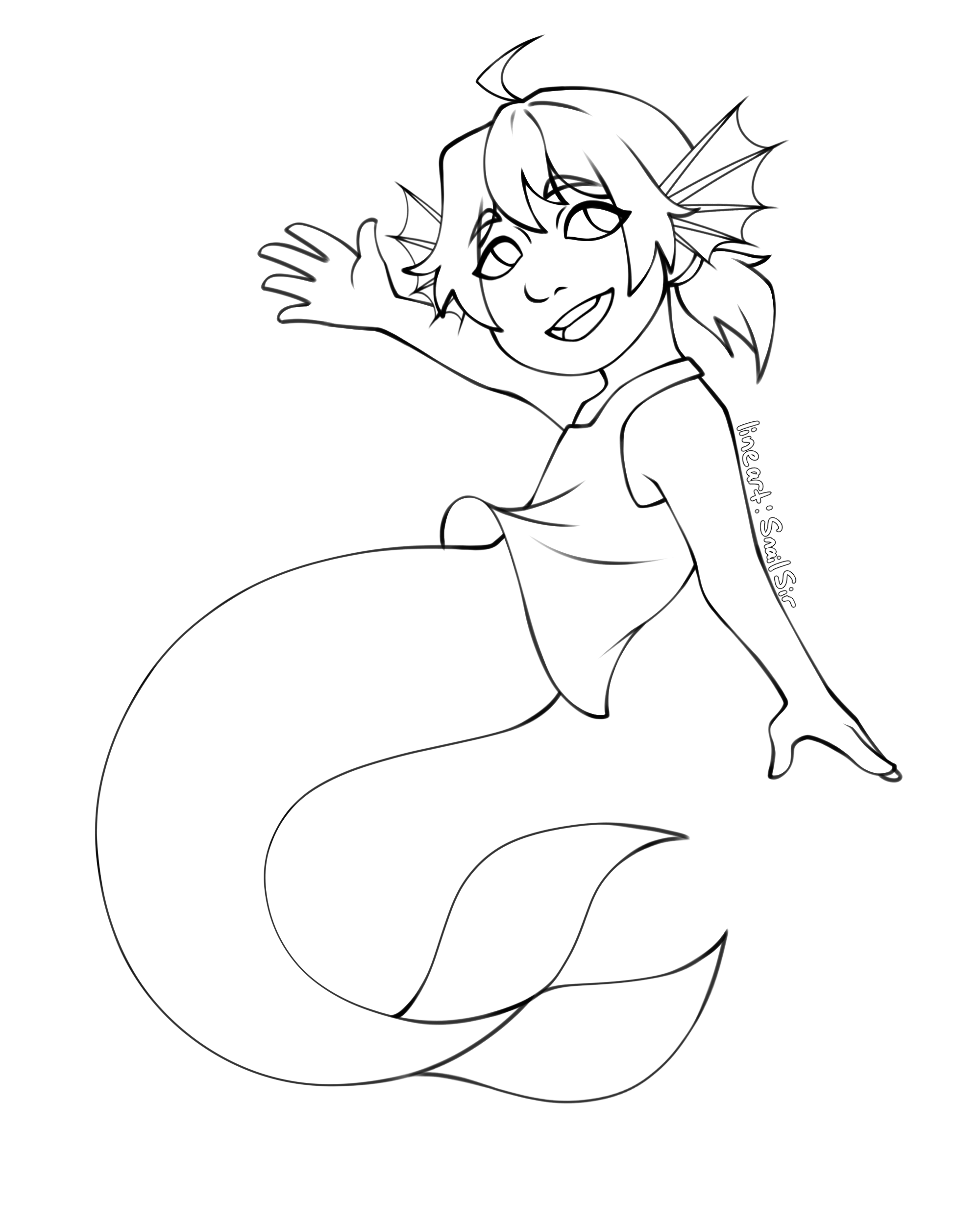 feesh lineart - ibisPaint